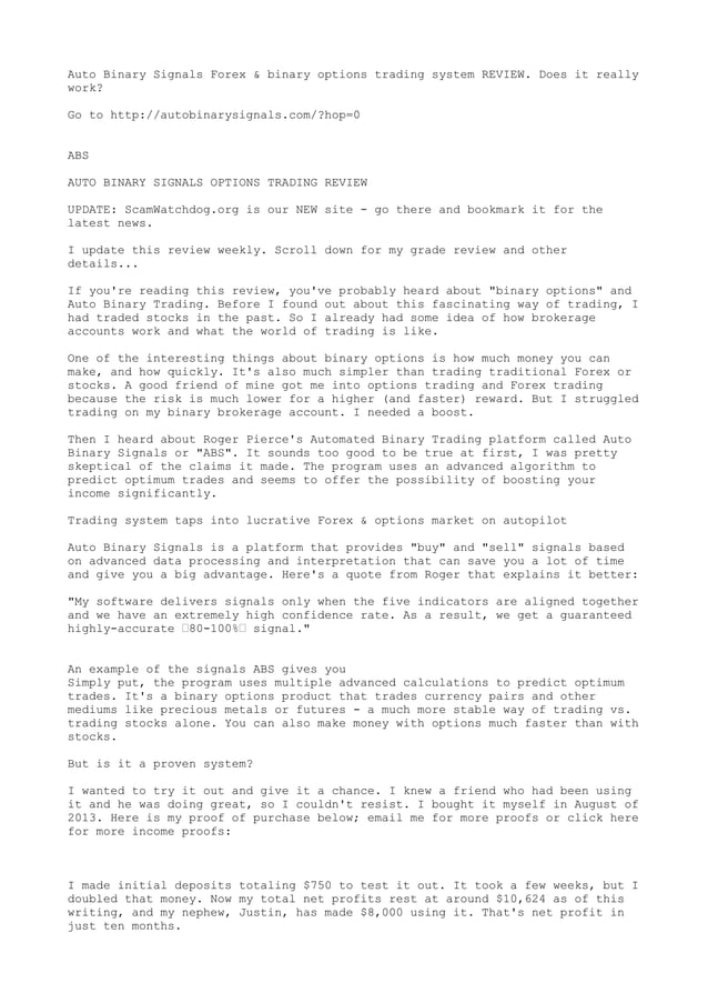 Auto binary signals forex & binary | TXT