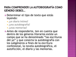 La Autobiografía | PPTX
