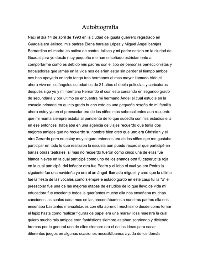 autobiografia de ricardo barajas | DOC | Christianity | Religion ...