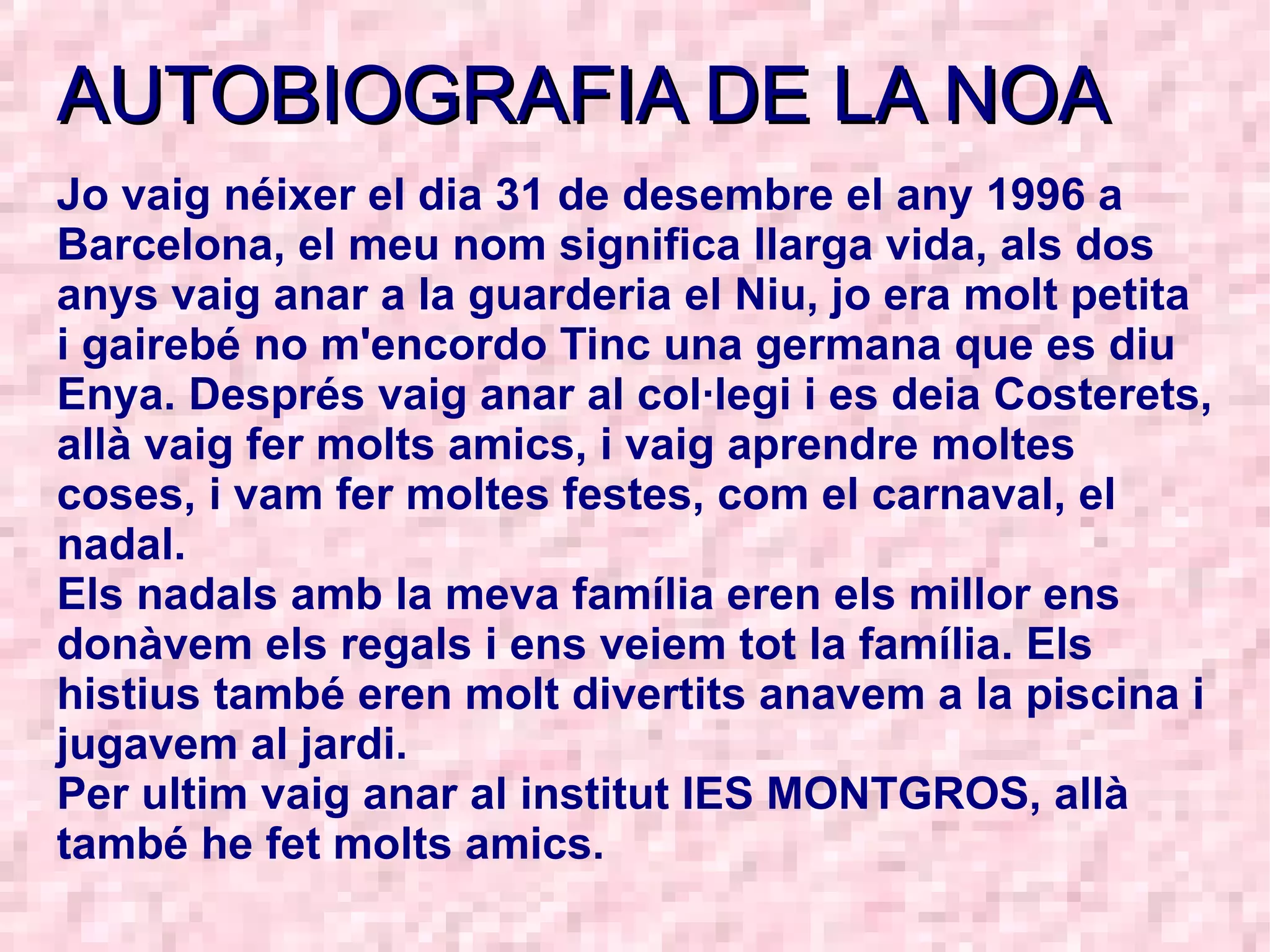 Autobiografia De La Noa | ODP