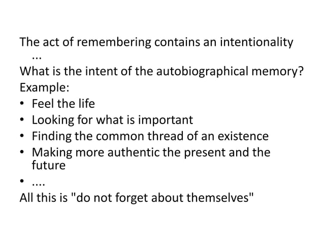 Autobiographical memory | PDF