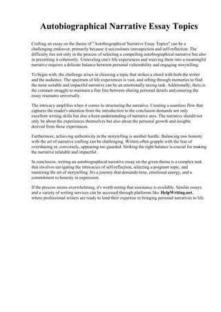 Autobiographical Narrative Essay Topics.pdf