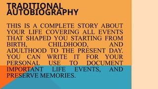 lesson 1 in autobiography- creative nonfiction | PPTX