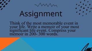 lesson 1 in autobiography- creative nonfiction | PPTX