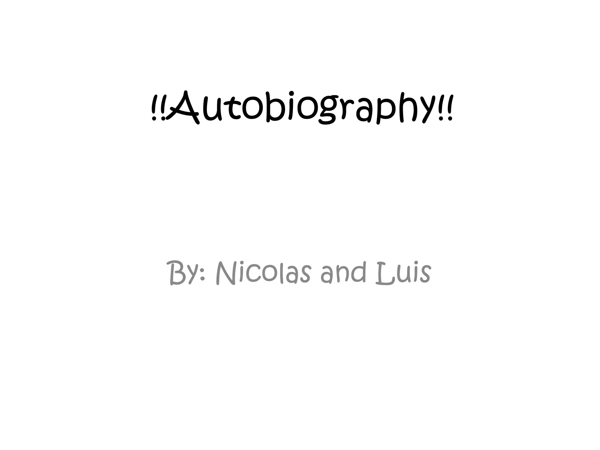 Autobiography!! | PPTX