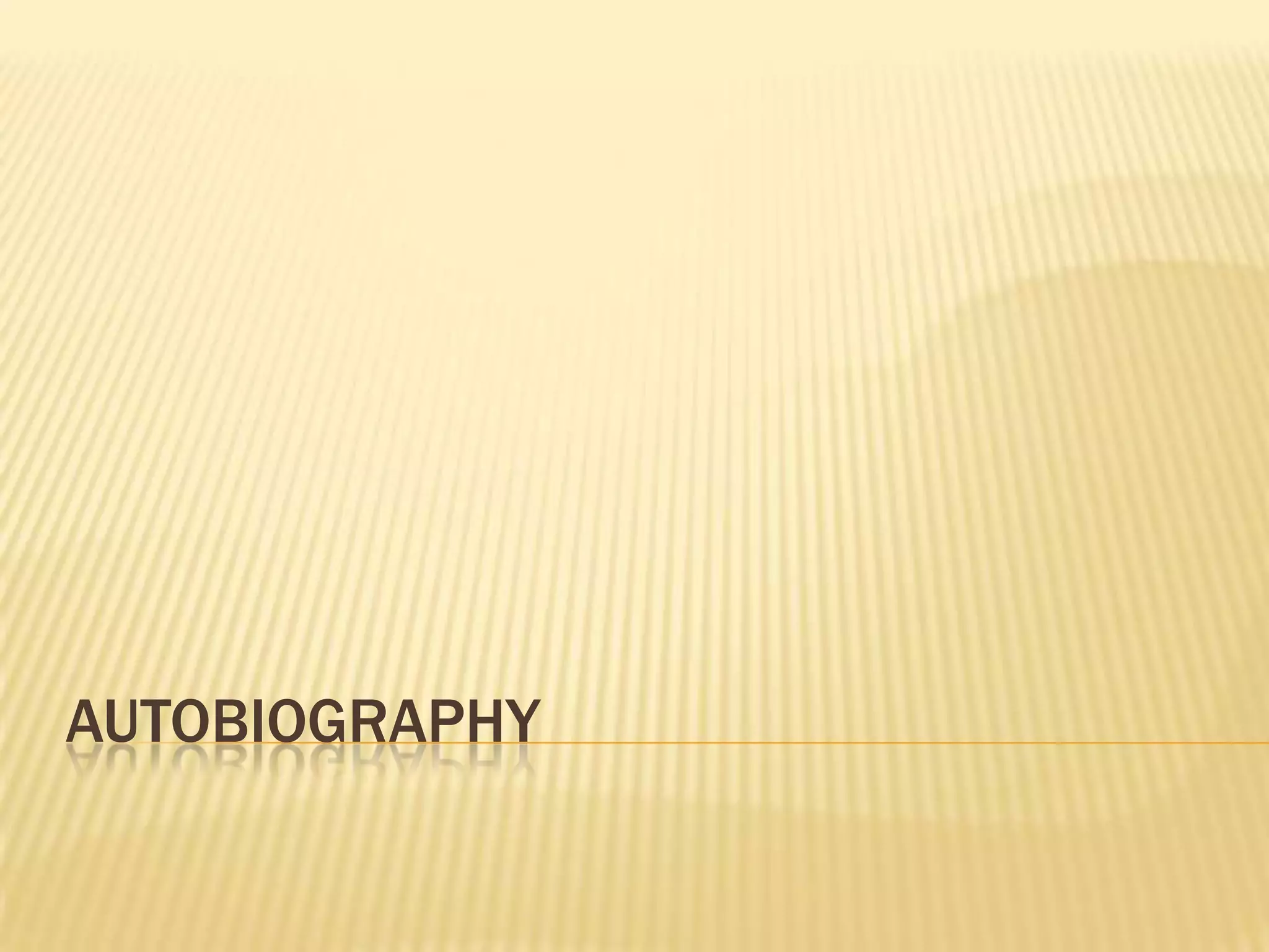 Autobiography | PPTX