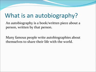 Autobiography | PPT