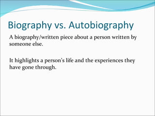 Autobiography | PPT