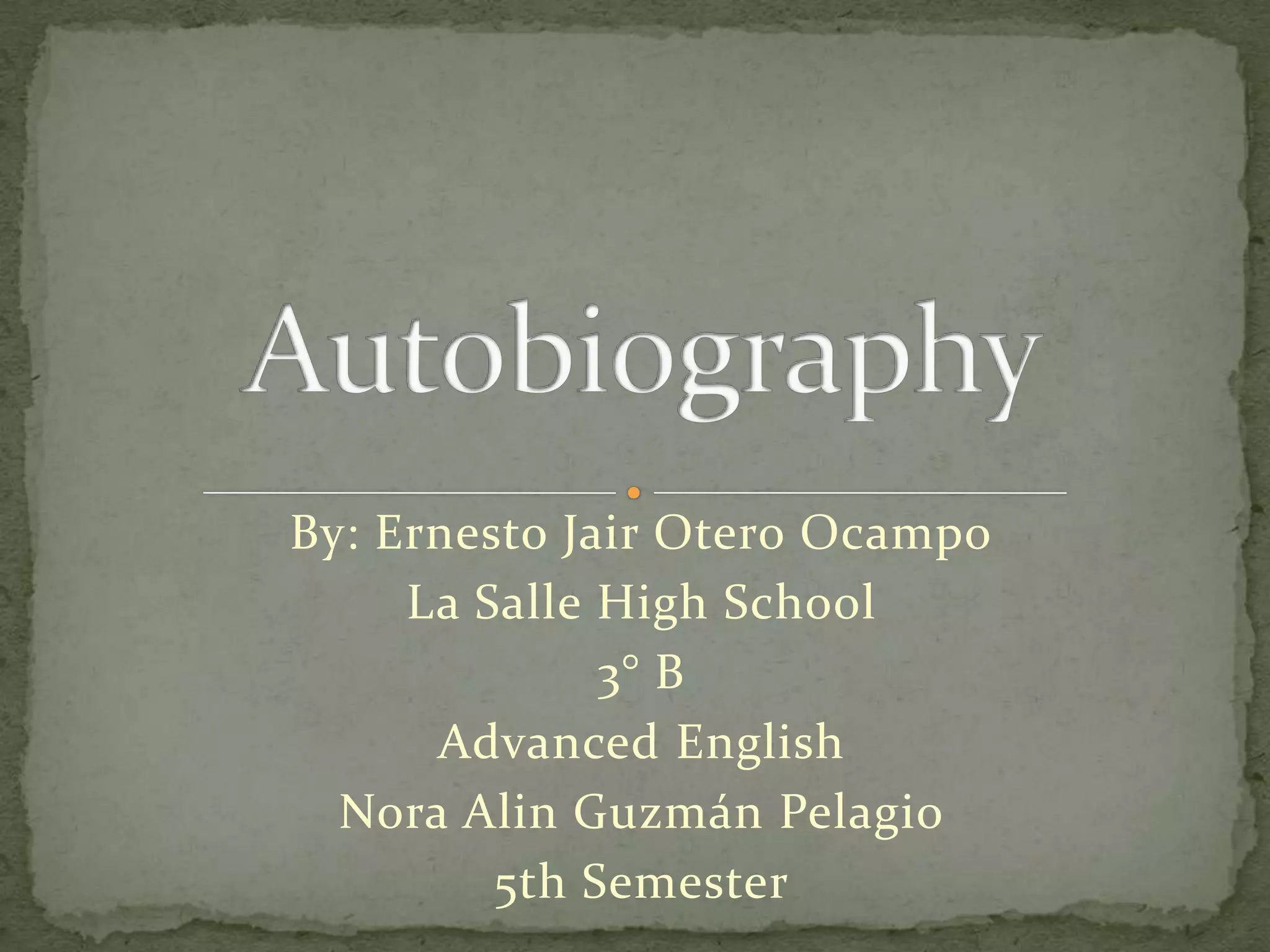 Autobiography | PPTX