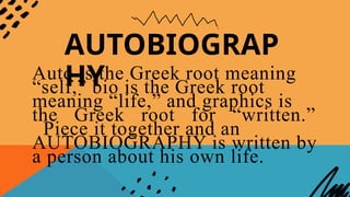 Definition of Autobiography and its types | PPTX | Biographies | Genres