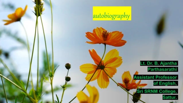 Autobiography | PPT