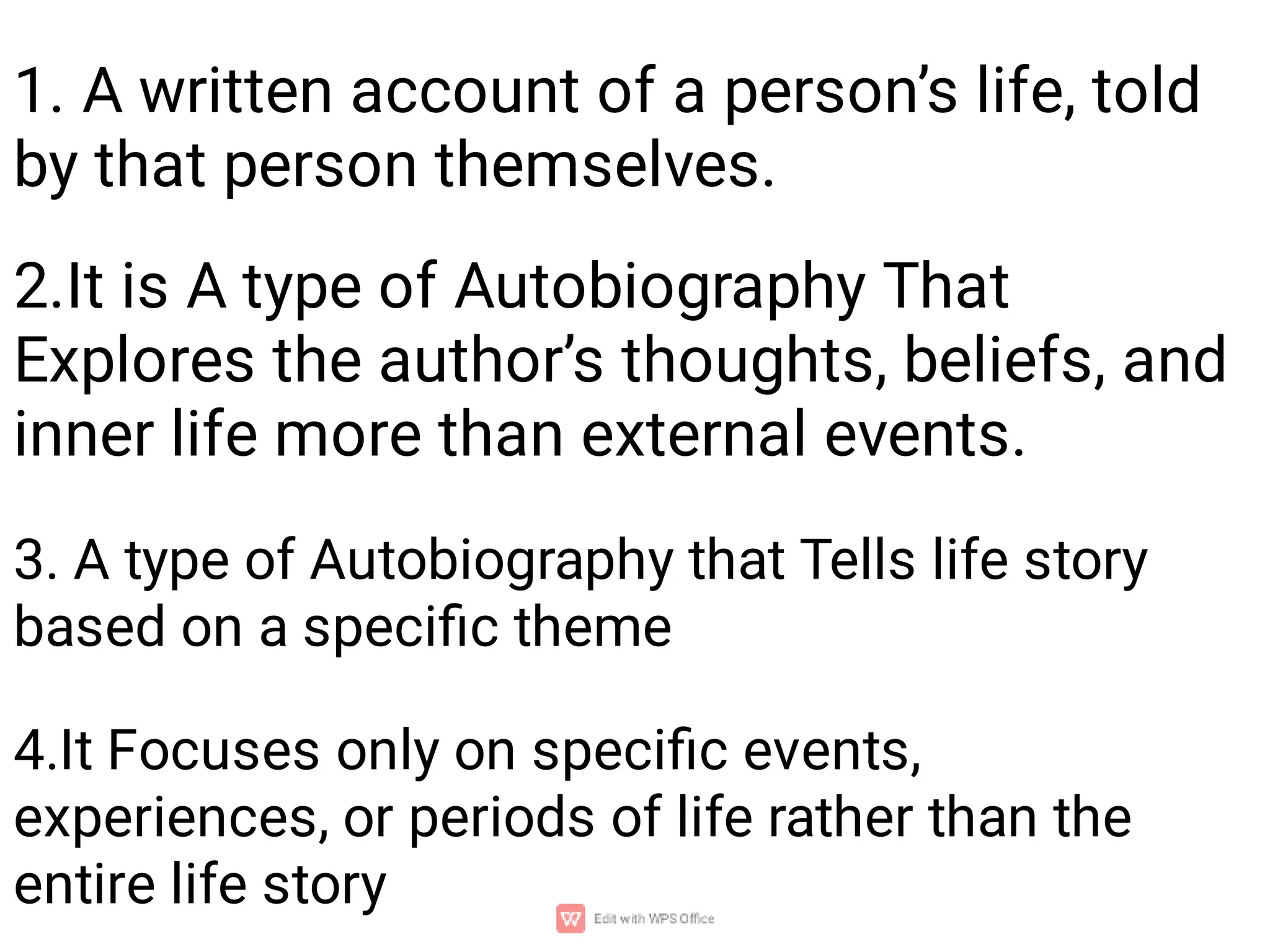 Creative Non Fiction module 1 week 2 Autobiography presentation | PDF