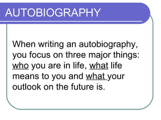 Autobiography | PPT