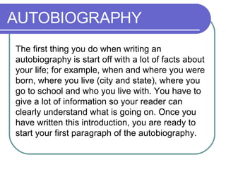 Autobiography | PPT