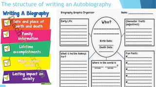 Autobiography and fiction | PPTX