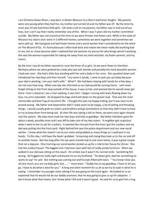 Autobiography co | DOCX | Adoption and Fostering | Parenting