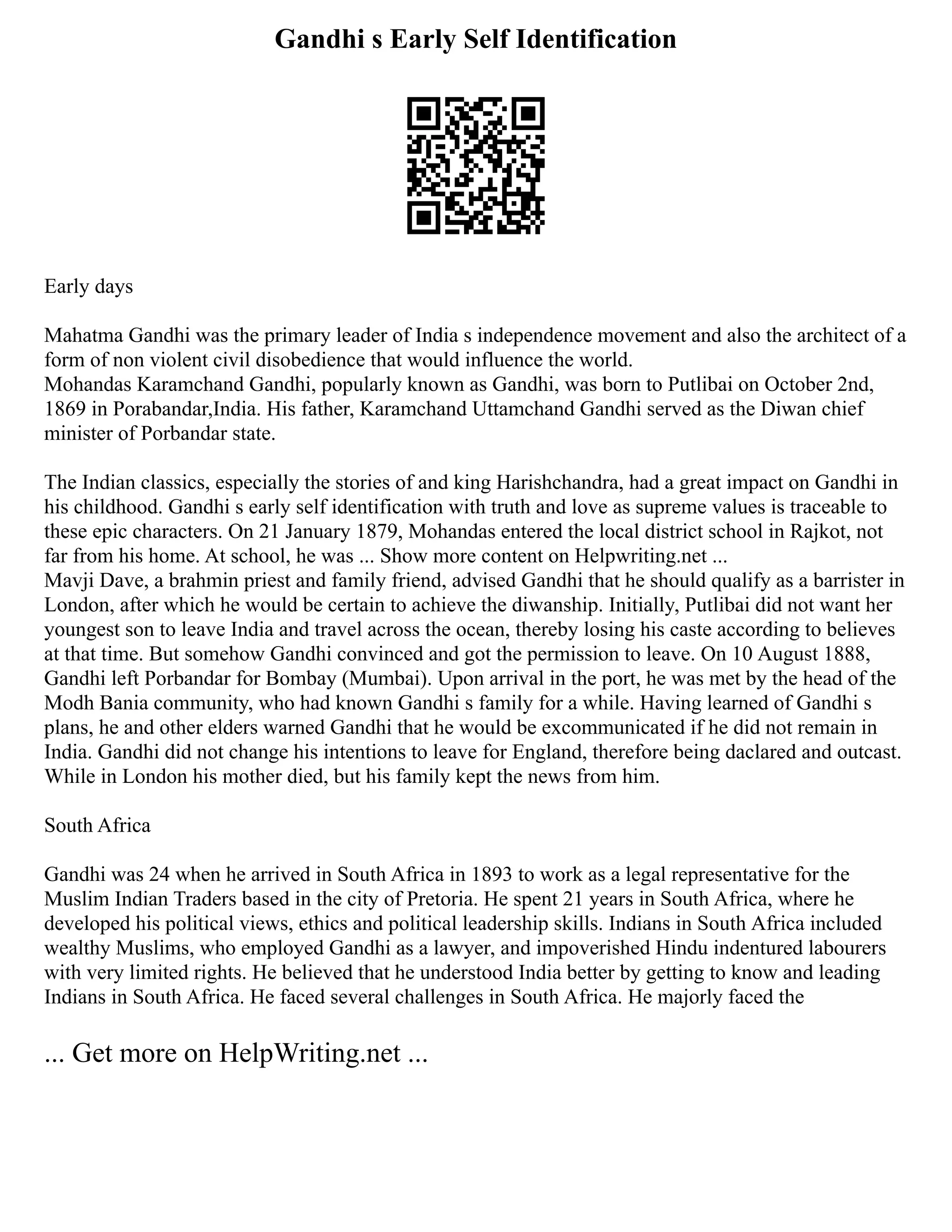 Autobiography Examples | PDF