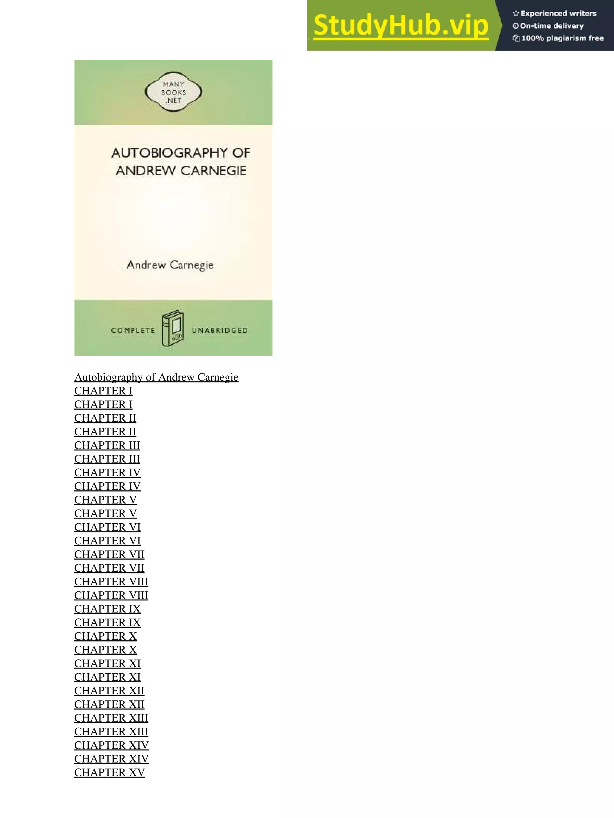 Autobiography Of Andrew Carnegie.Pdf