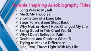Autobiography Writing Task with Rubricspptx | PPT