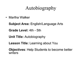 Autobiogrrphy | PPT