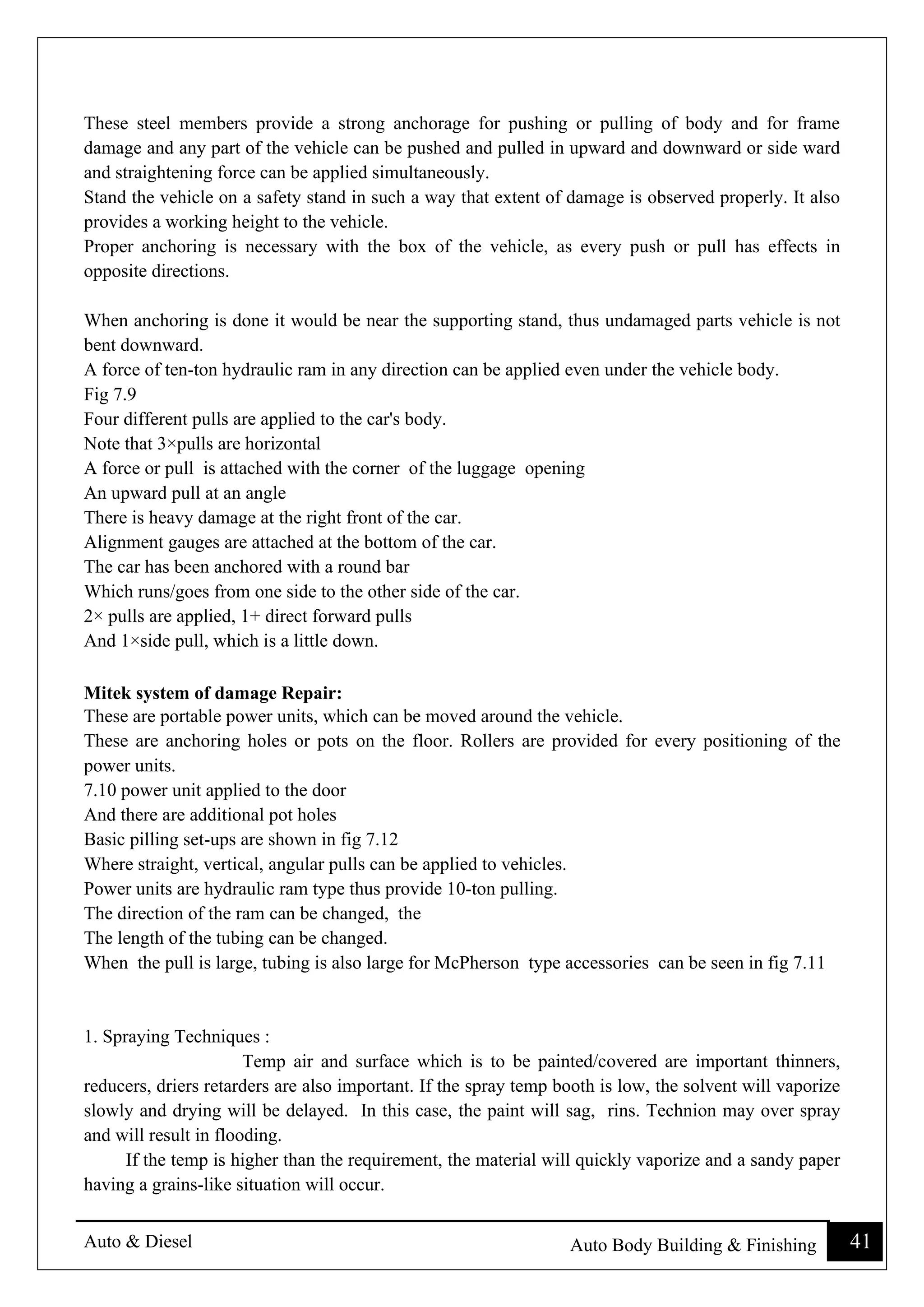 Auto body building & finishing | PDF