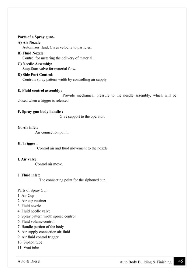 Auto body building & finishing | PDF