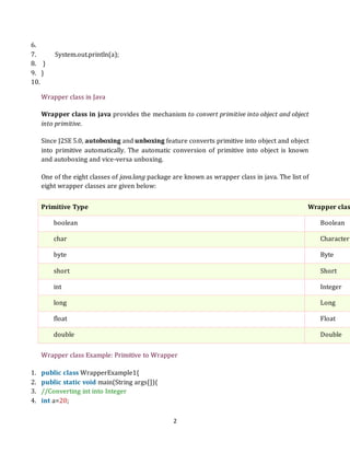 Autoboxing and unboxing | PDF