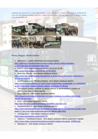 Cum a promovat R.A.T. Brasov autobuzul electric SOR - Cehia (2016).doc