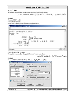 Auto CAD Notes | PDF