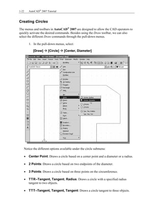 Autocad 2007 Workbook Tutorial | PDF