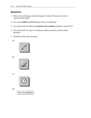 Autocad 2007 Workbook Tutorial | PDF