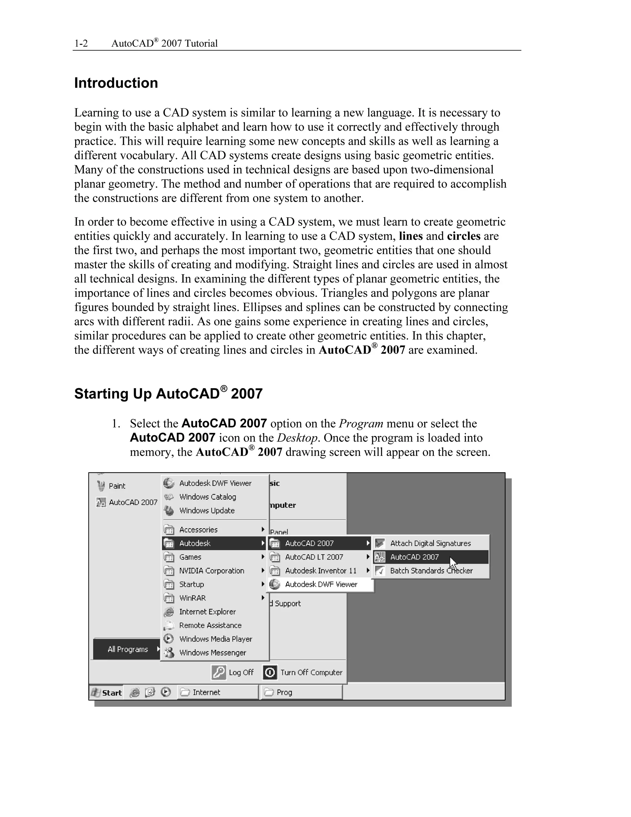 Auto cad 2007-tutorial | PDF