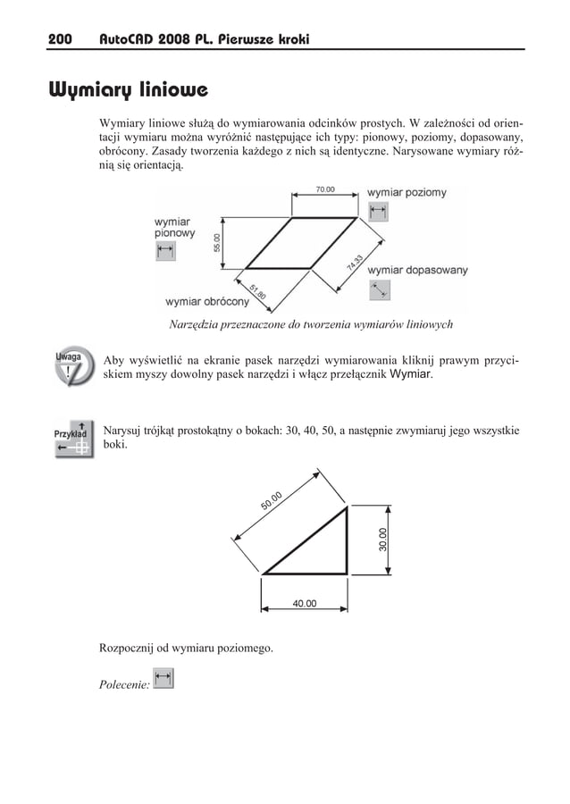 AutoCAD 2008 PL. Pierwsze kroki | PDF | Desktop Publishing | Computer ...