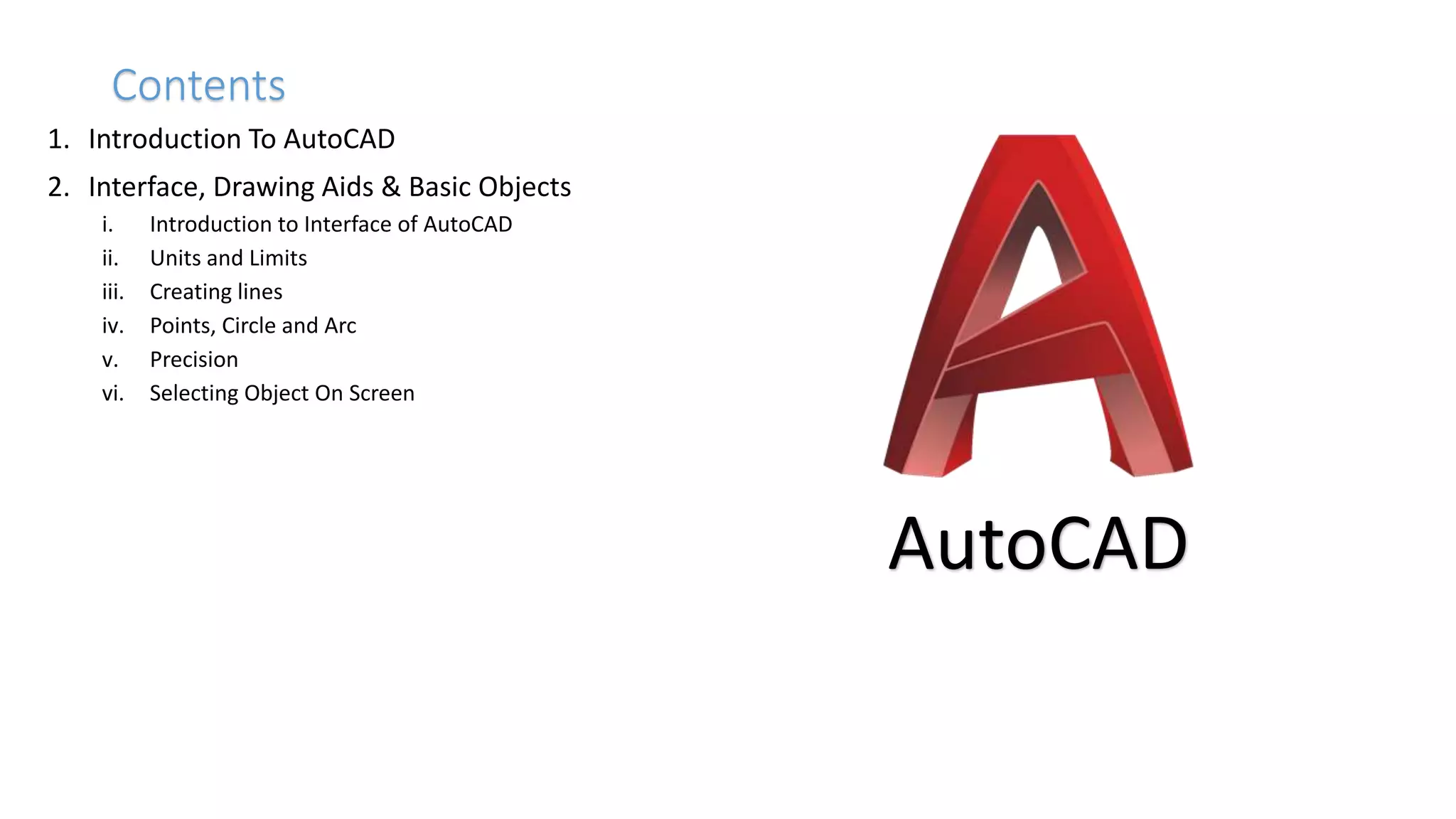 Autocad Presentation | PPTX | Drawing and Sketching | Arts and Crafts