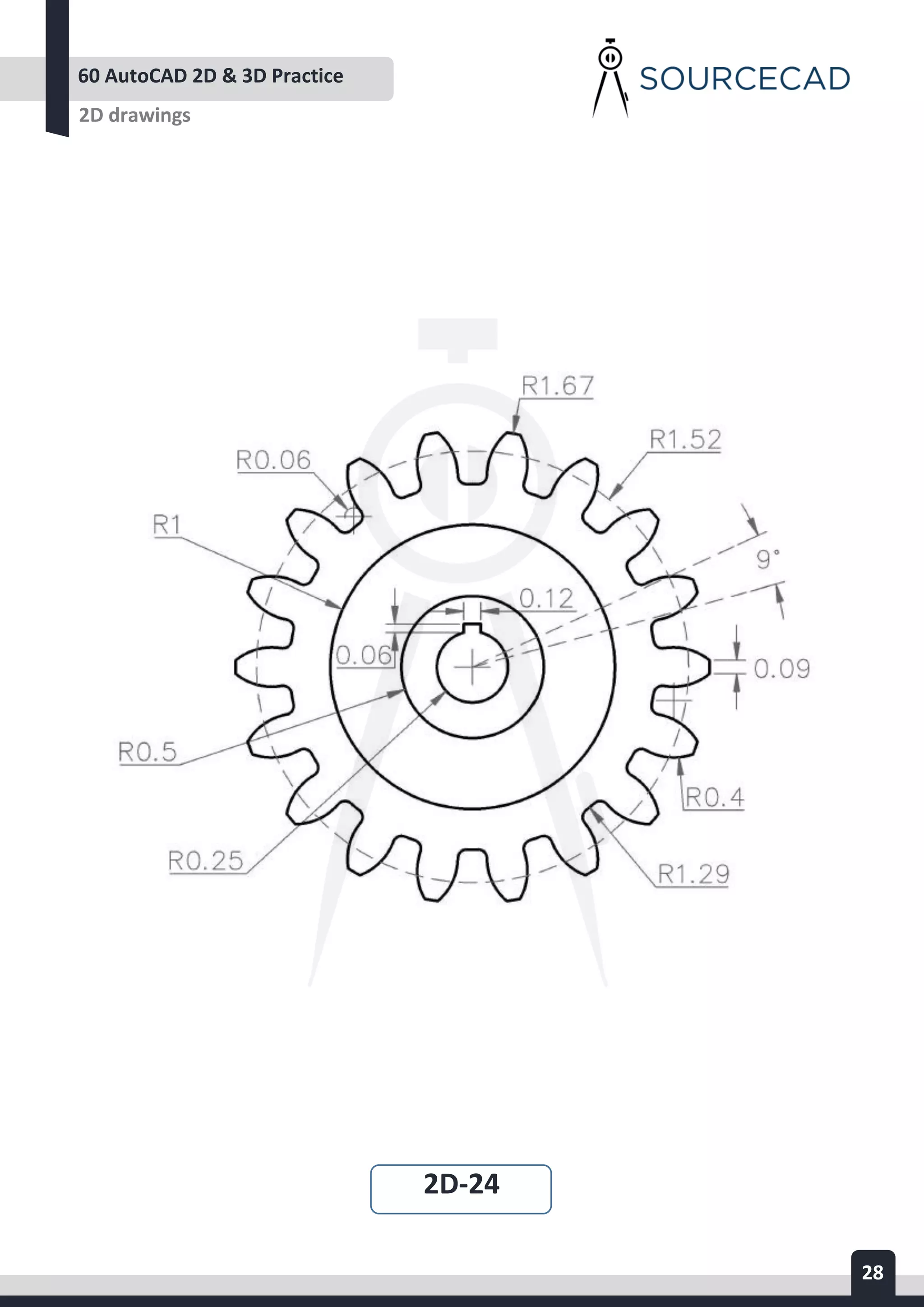 AUTOCAD 2D&3D PRACTICE DRAWING | PDF