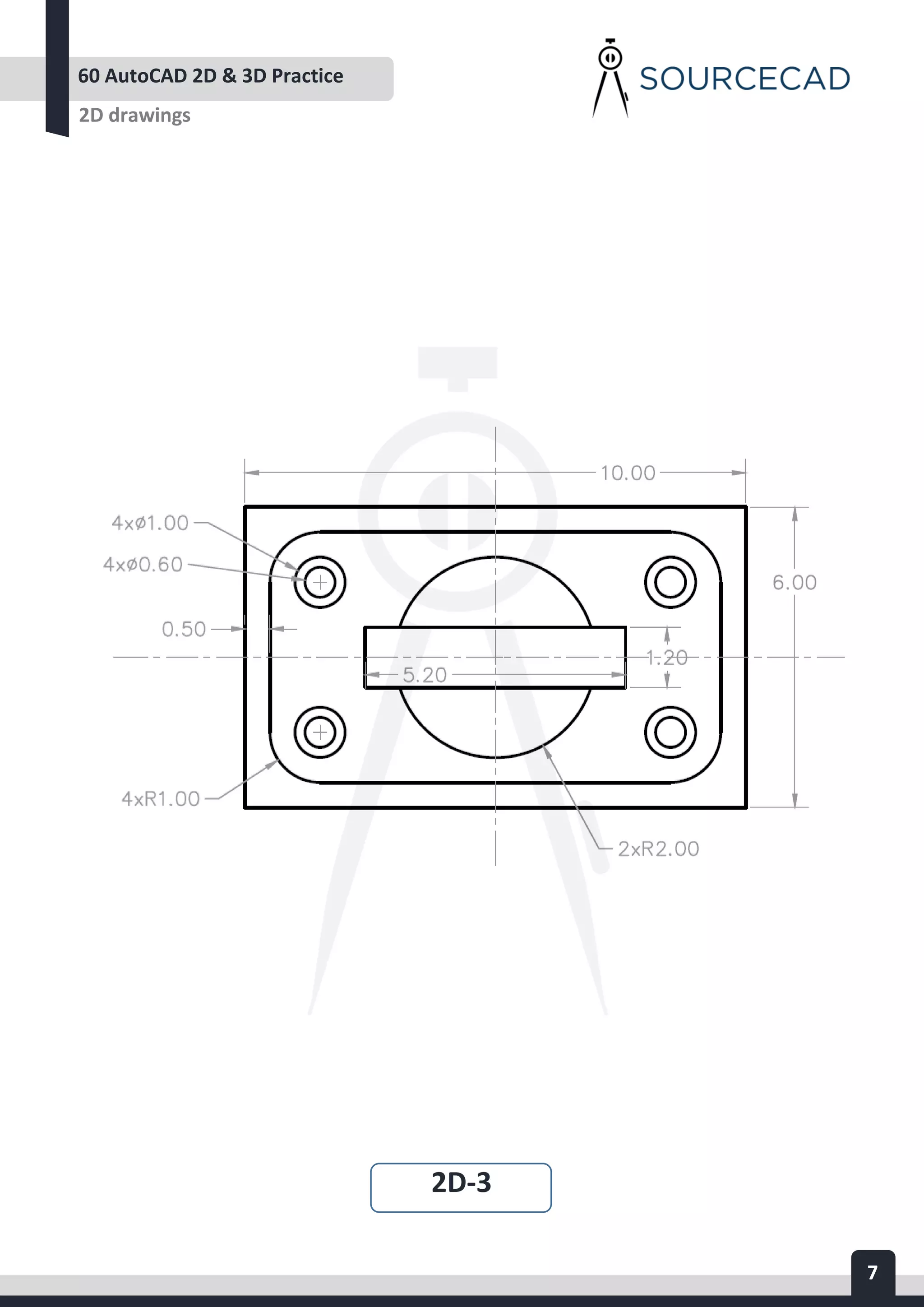 AUTOCAD 2D&3D PRACTICE DRAWING | PDF