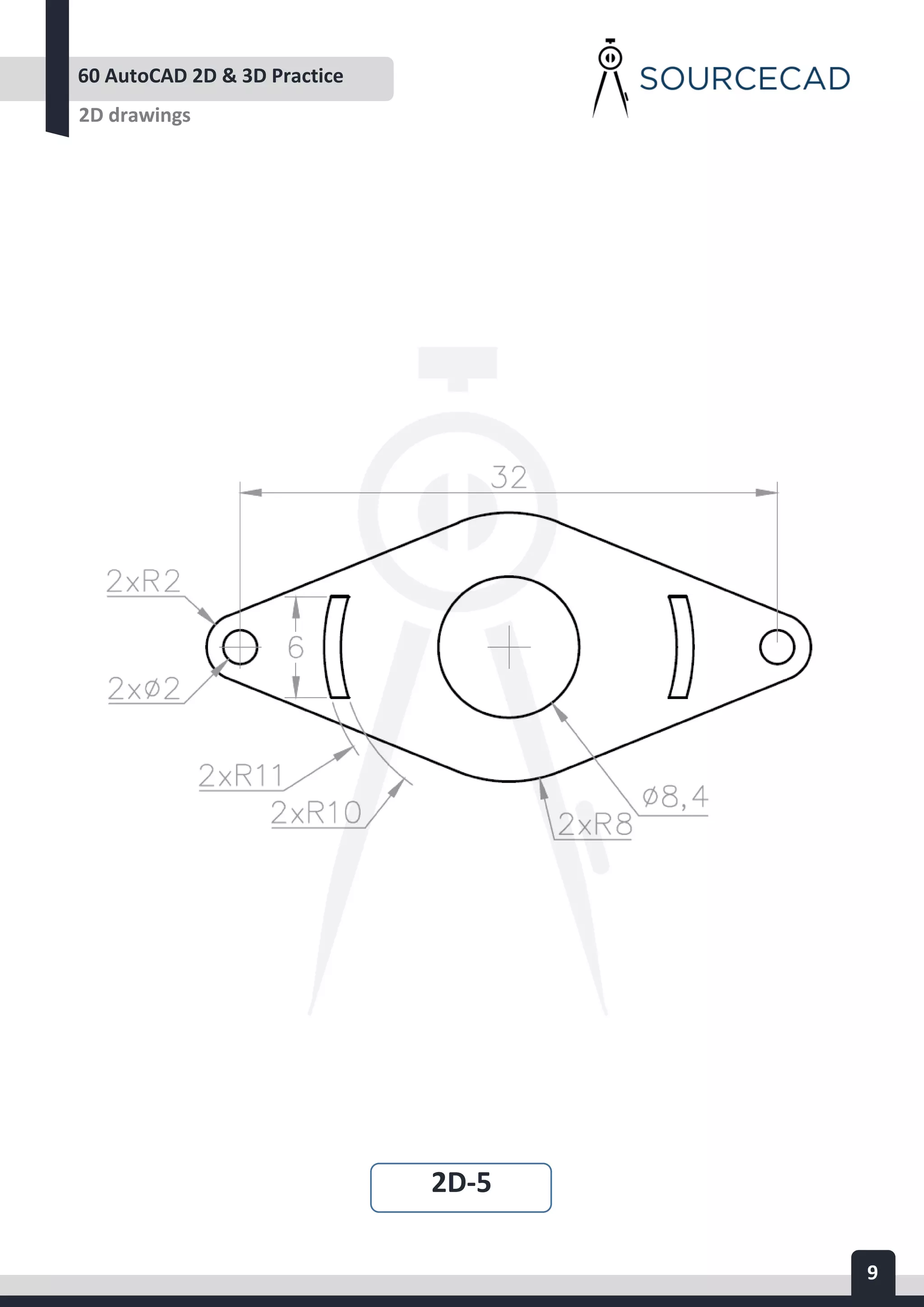 AUTOCAD 2D&3D PRACTICE DRAWING | PDF