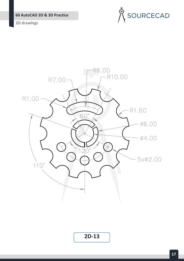 AUTOCAD 2D&3D PRACTICE DRAWING | PDF