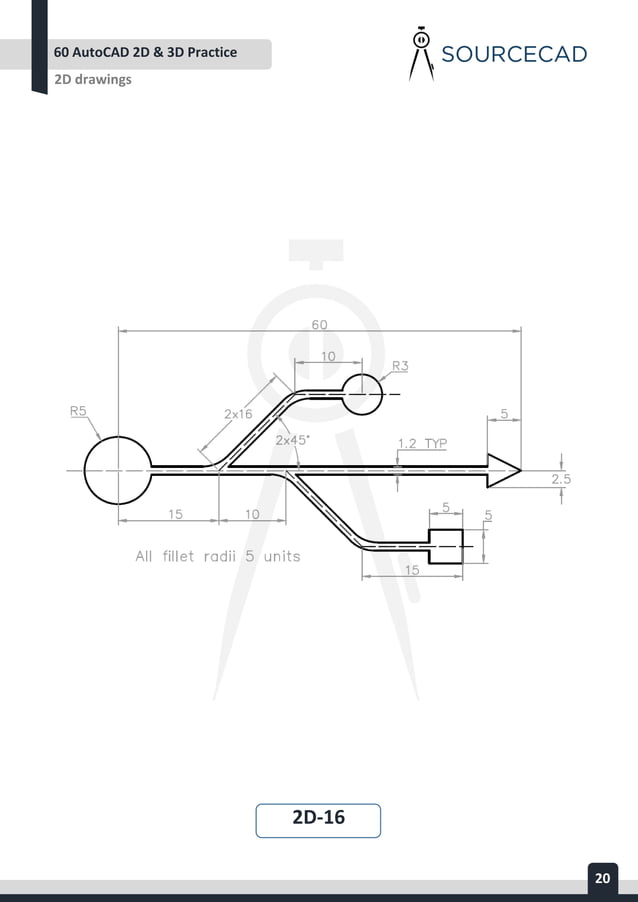 AUTOCAD 2D&3D PRACTICE DRAWING | PDF