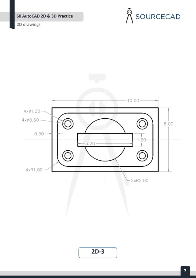 AUTOCAD 2D&3D PRACTICE DRAWING | PDF