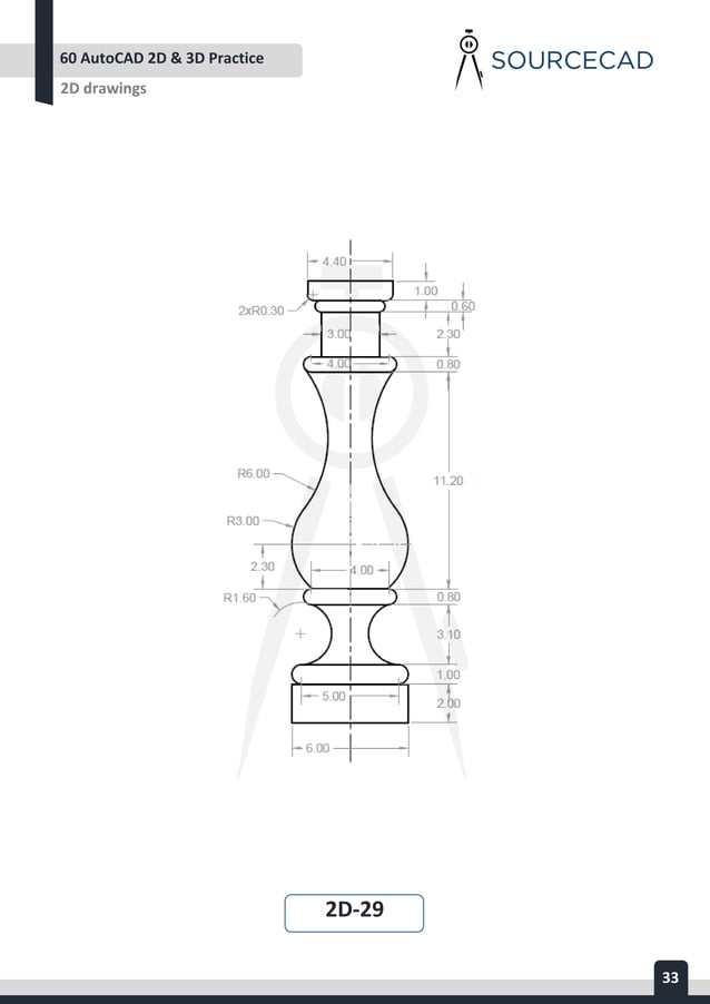 AUTOCAD 2D&3D PRACTICE DRAWING | PDF