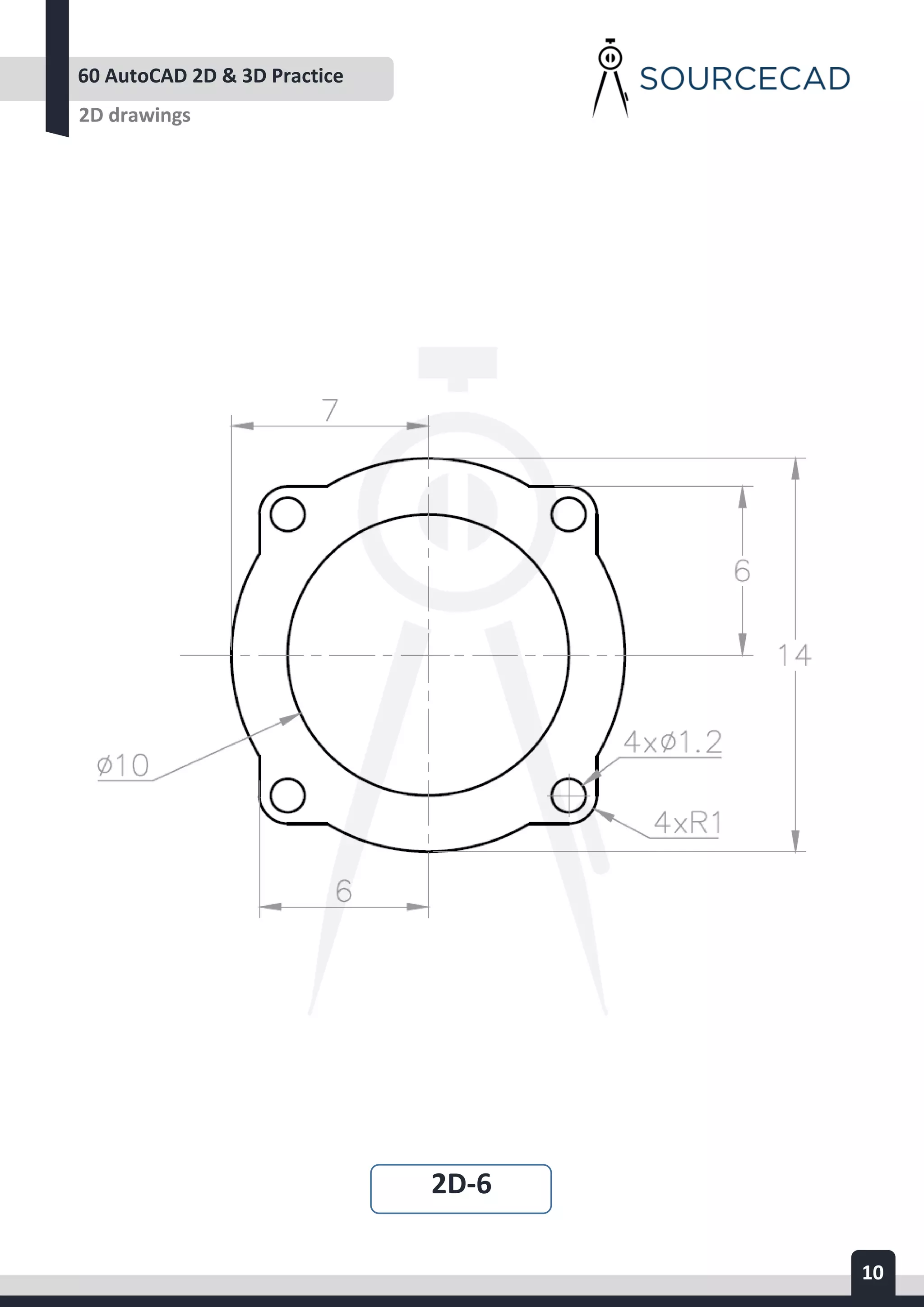 AUTOCAD 2D&3D PRACTICE DRAWING | PDF