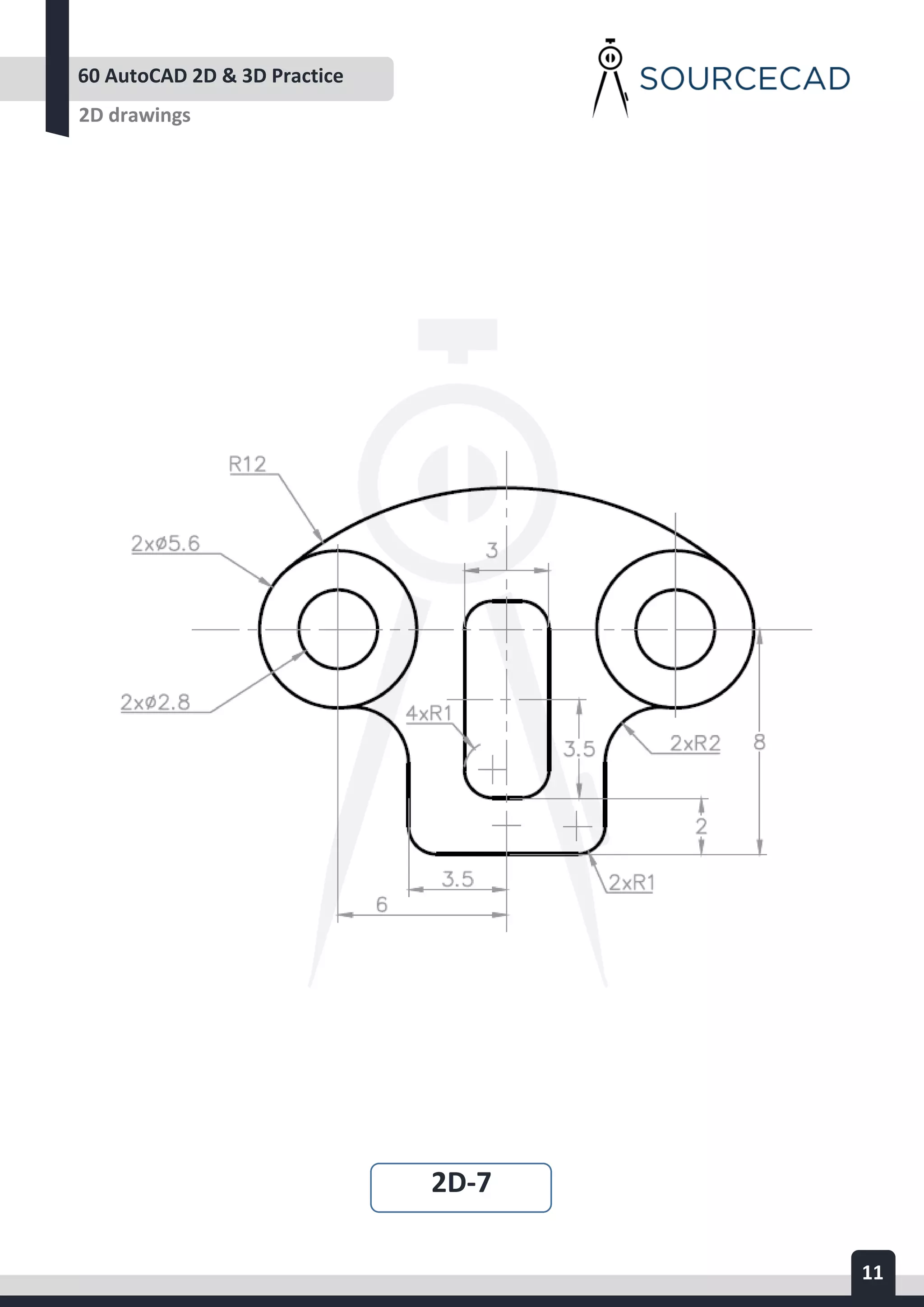 AUTOCAD 2D&3D PRACTICE DRAWING | PDF