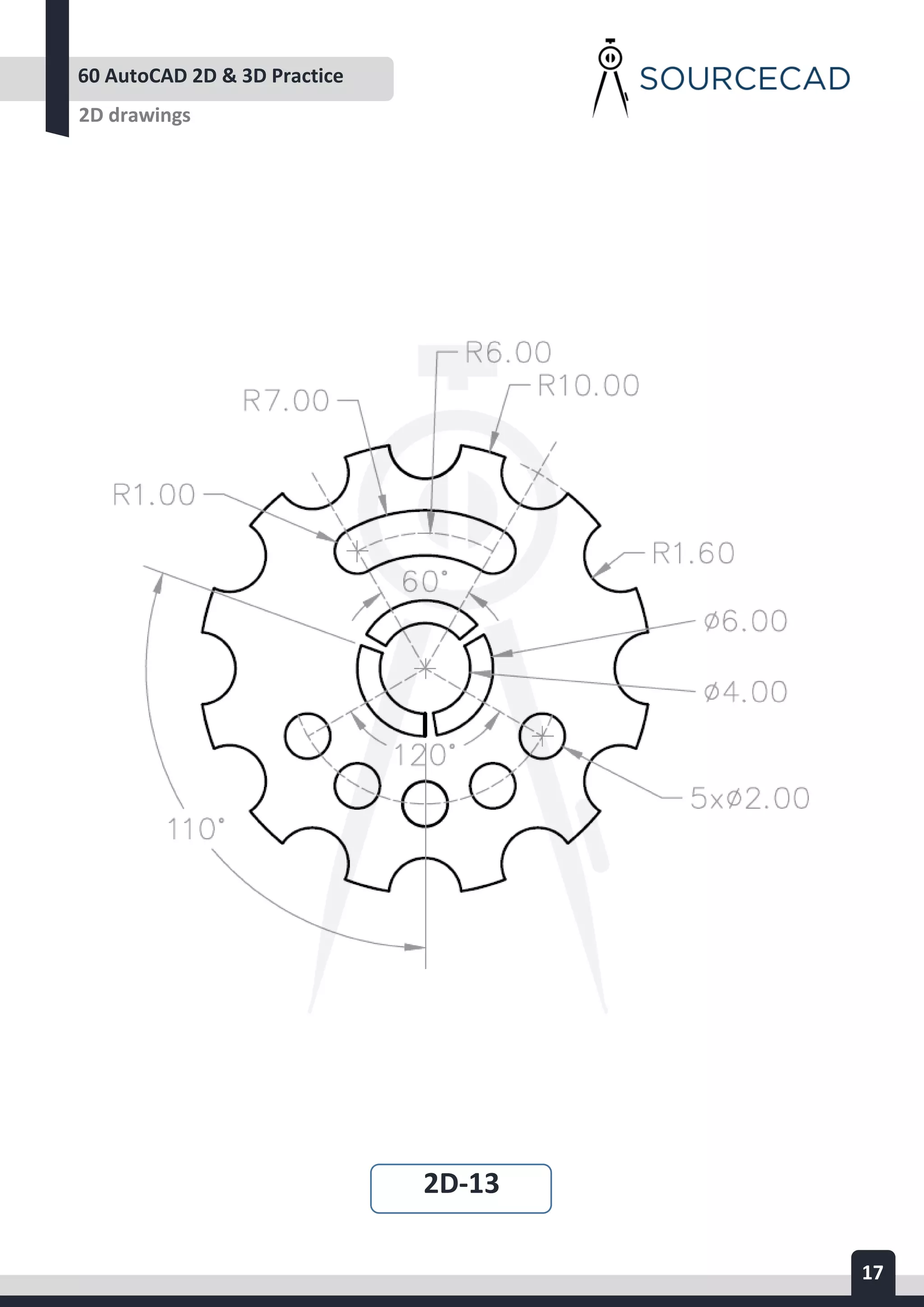 AUTOCAD 2D&3D PRACTICE DRAWING | PDF