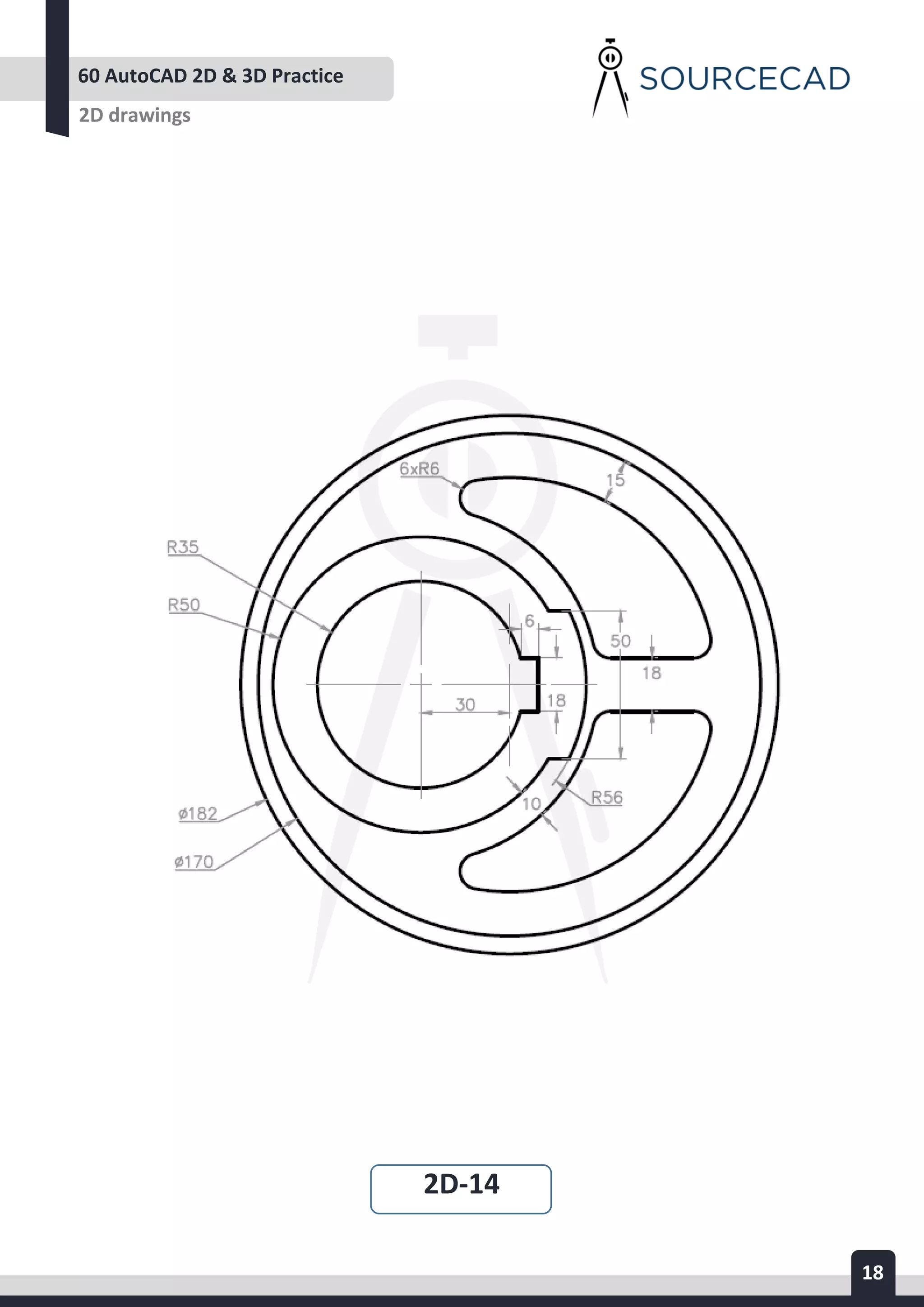 AUTOCAD 2D&3D PRACTICE DRAWING | PDF