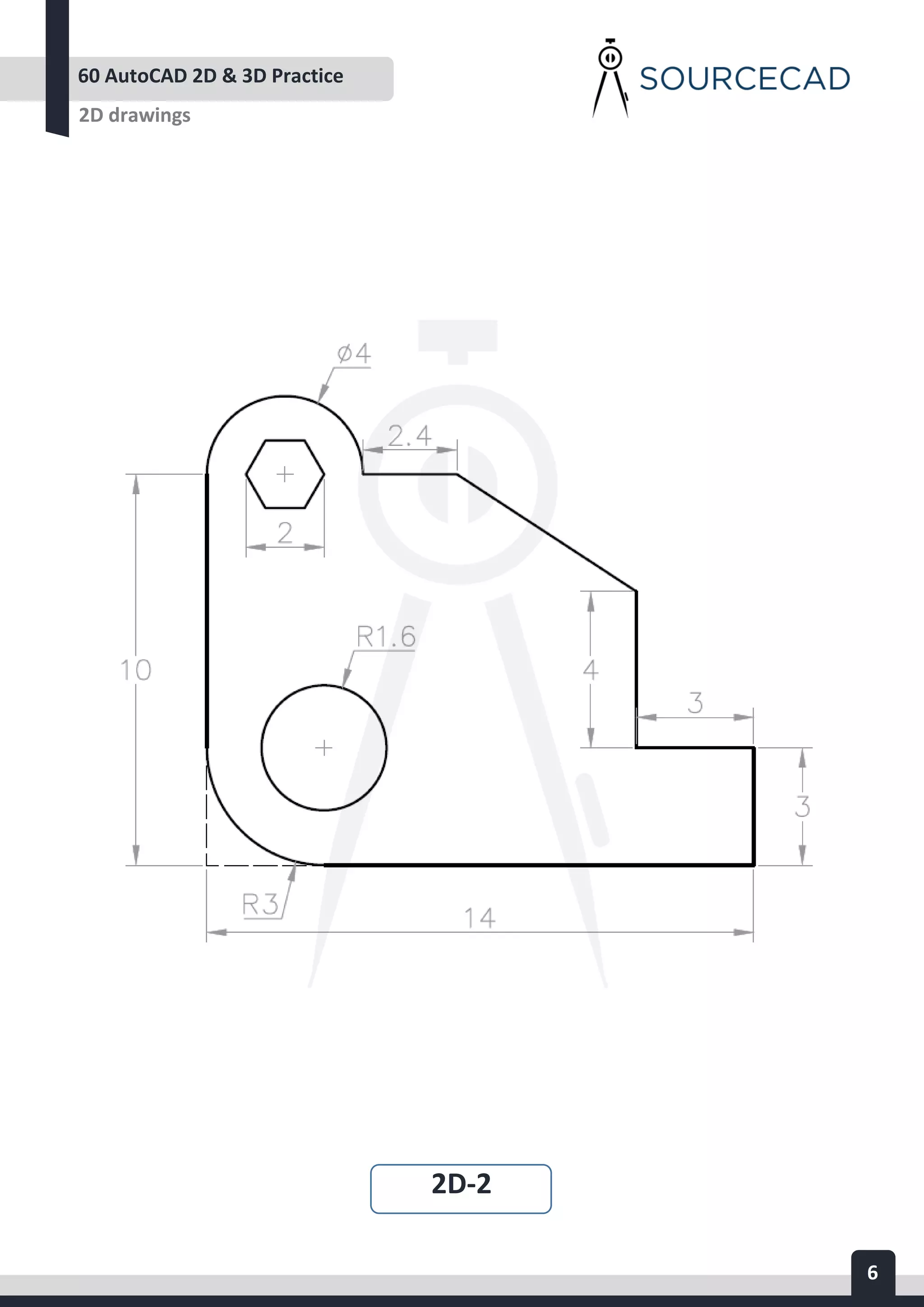 AUTOCAD 2D&3D PRACTICE DRAWING | PDF