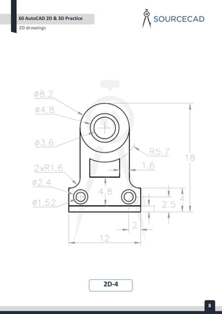 AUTOCAD 2D&3D PRACTICE DRAWING | PDF