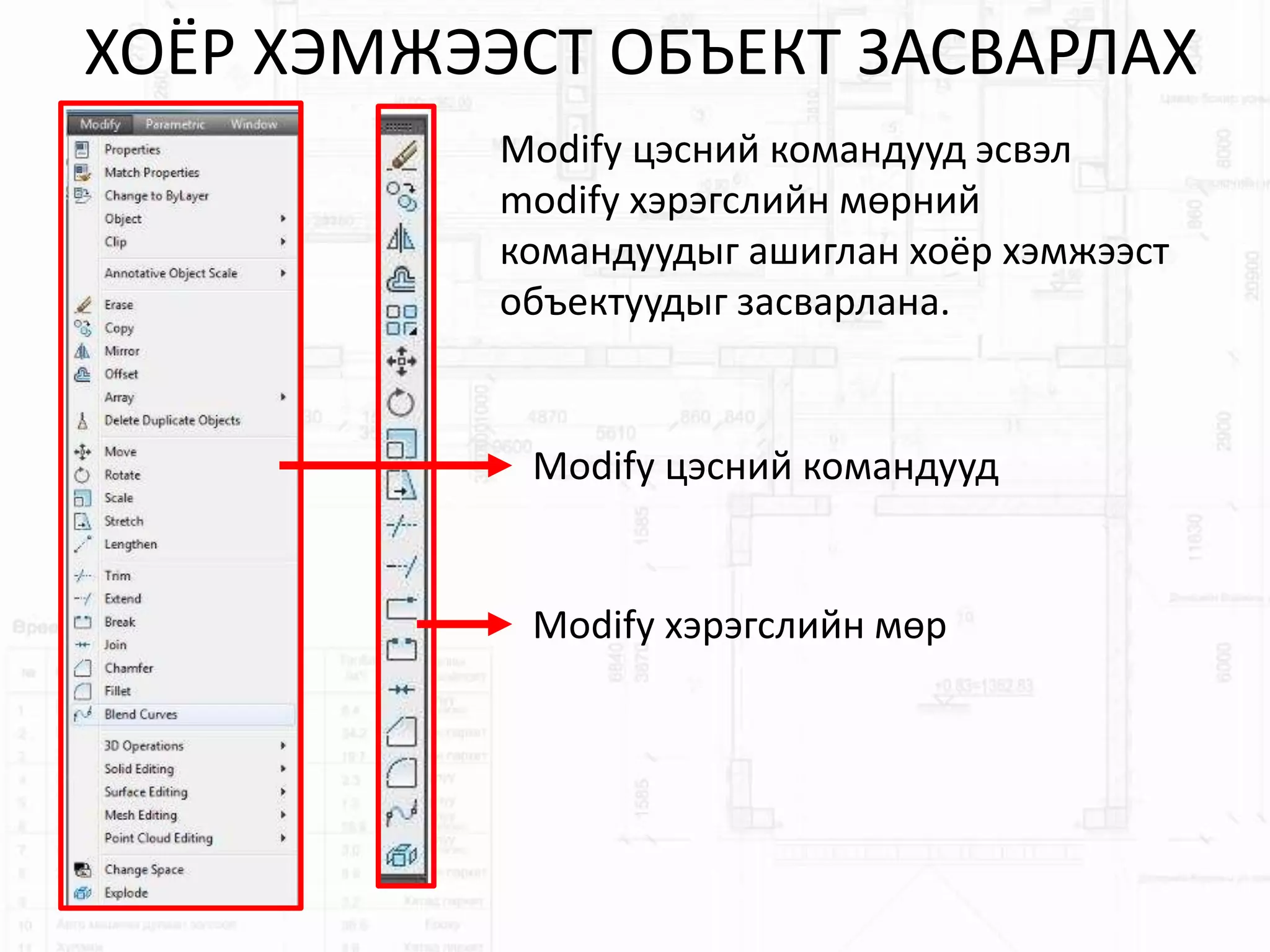 Autocad програмыг хэрэглэх барилгын ажлын зураг уншиж ойлгох чадавхи олгох сургалт Pptx