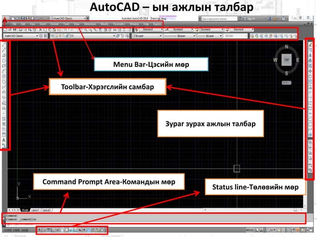 Autocad програмыг хэрэглэх барилгын ажлын зураг уншиж ойлгох чадавхи олгох сургалт Pptx