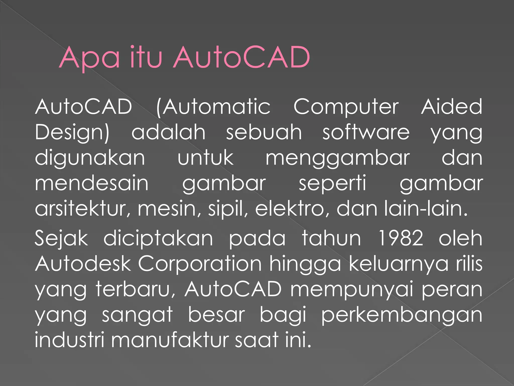 Cara Belajar Autocad Basic Pemula Pptx